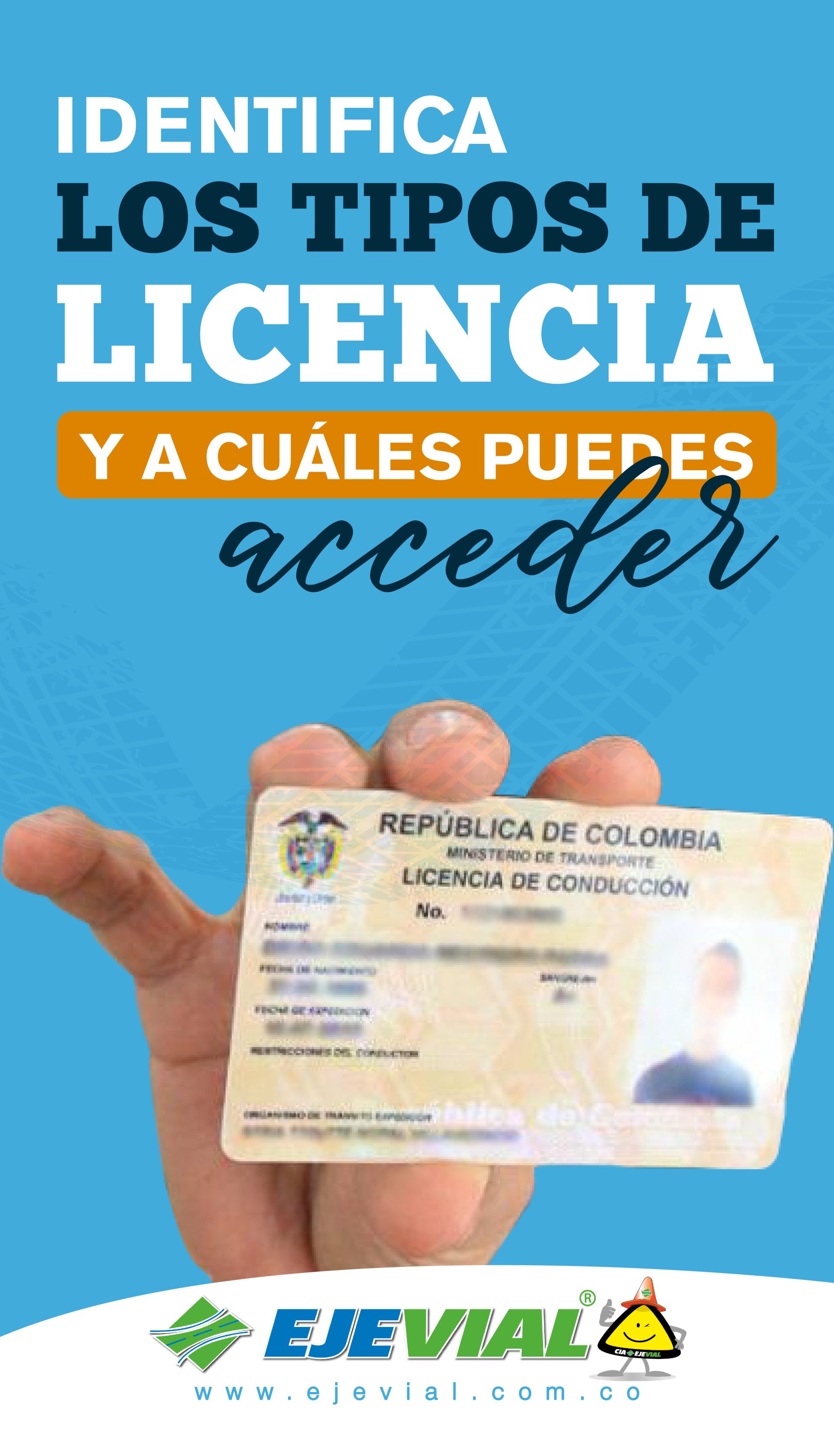 Identifica los tipos de licencia y a cuáles puedes acceder - EJEVIAL Pereira
